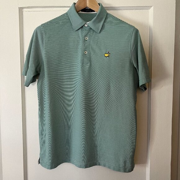 Masters | Shirts | Masters Collection Golf Polo Green White Micro ...